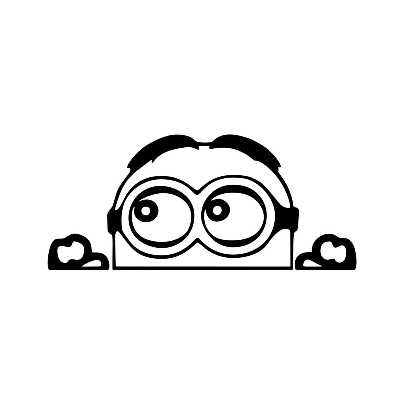 Minion Peeking Vinyl Decal – Custom Size – Biggest Decal Shop