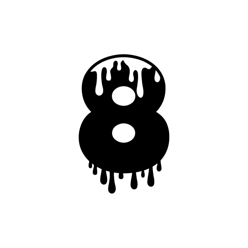 Number Eight – Vinyl Decal – Custom Size – Biggest Decal Shop