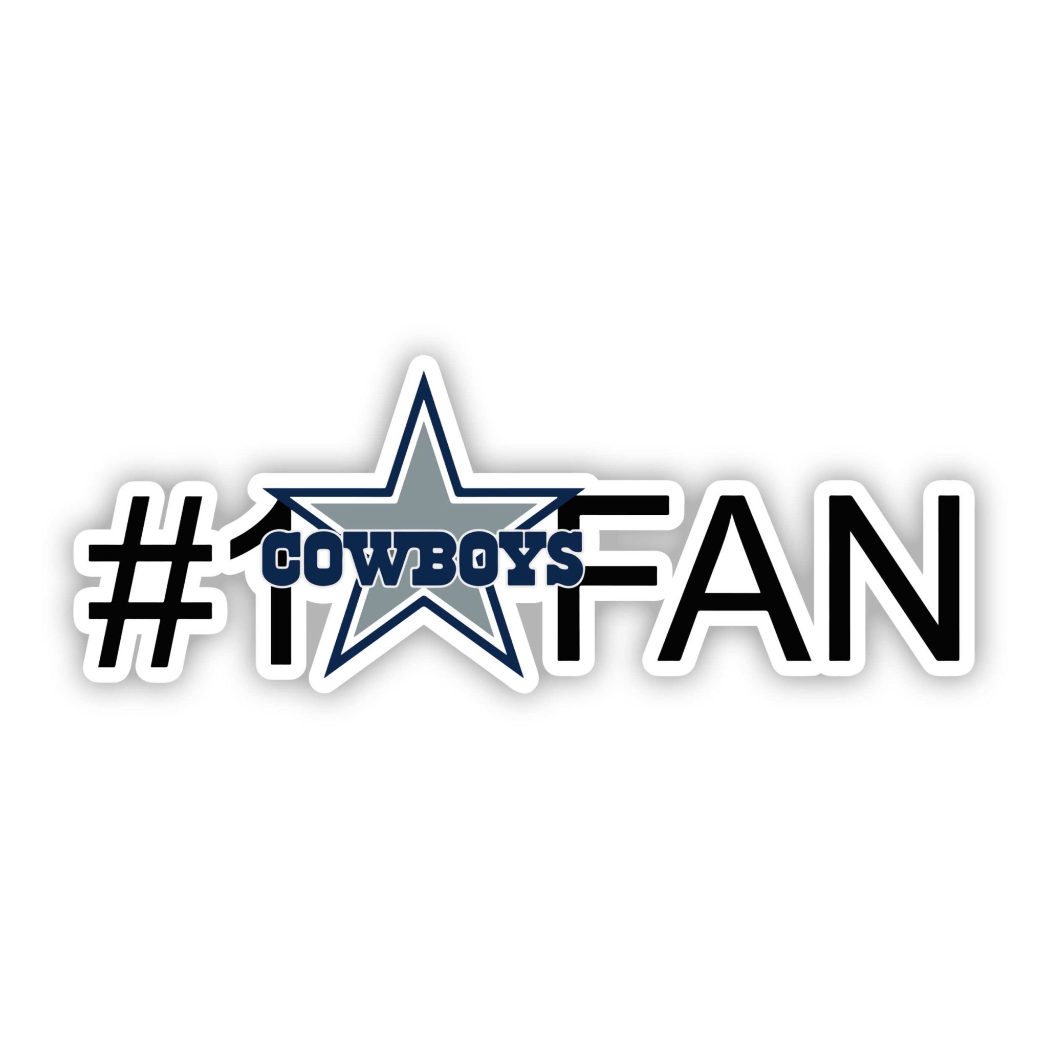 Dallas Cowboys – #1 Fan- Full Color Vinyl Sticker – Custom Size ...