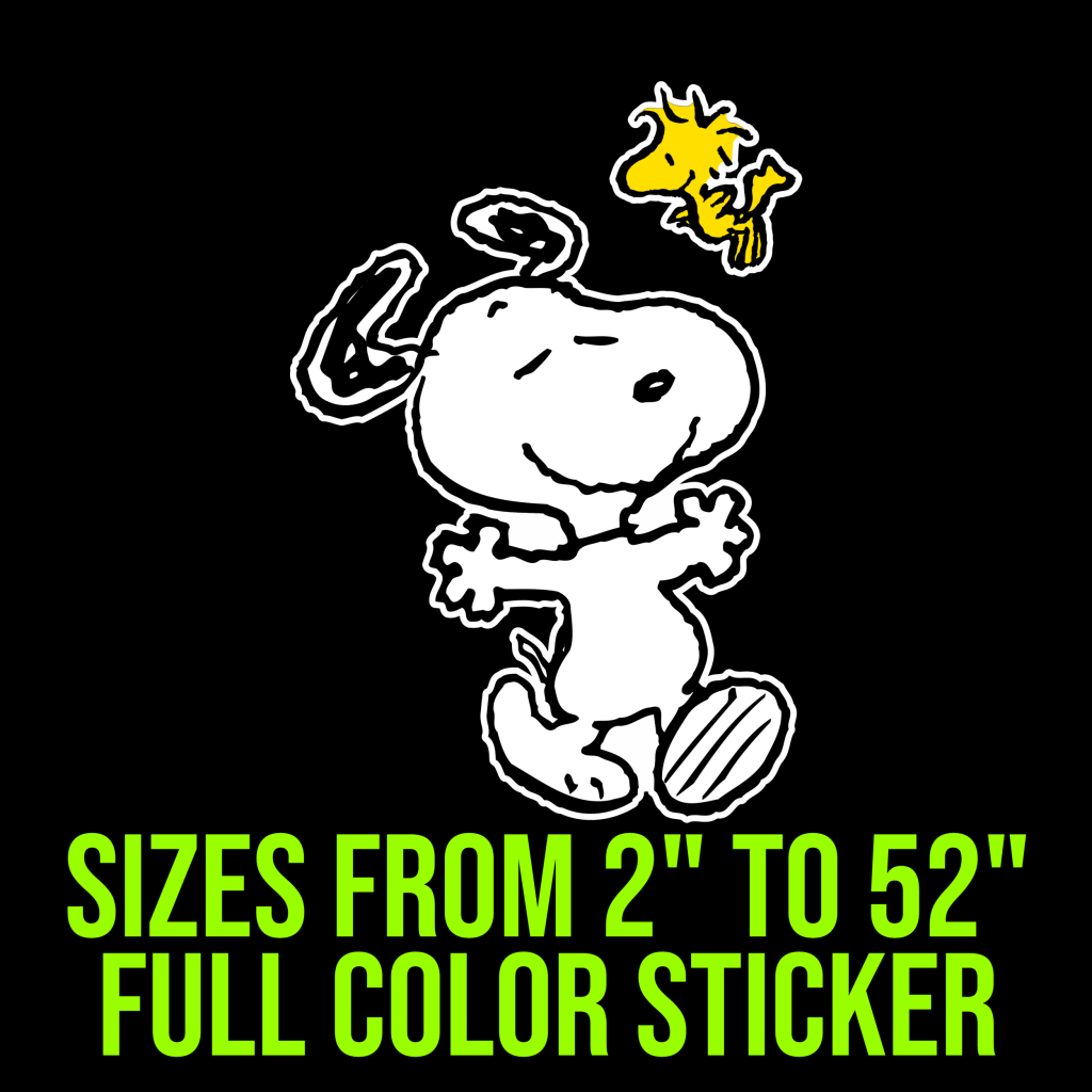 Snoopy Full Color Vinyl Decal – Biggest Decal Shop