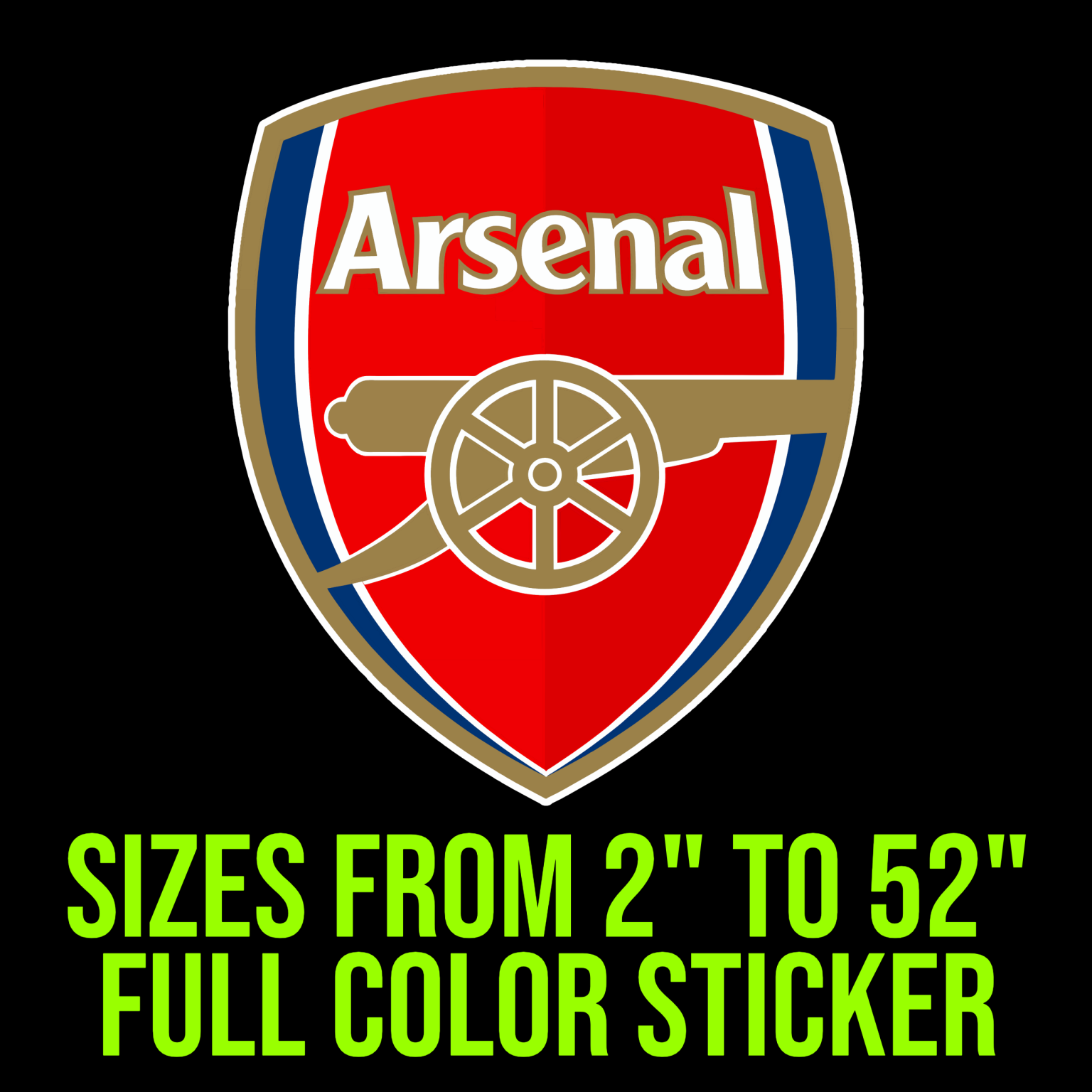 Arsenal Full Color Vinyl Decal – Biggest Decal Shop