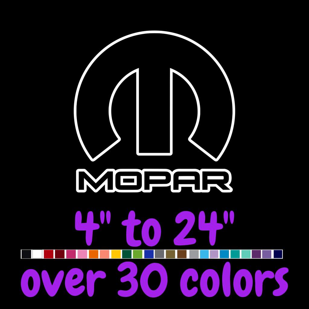 Mopar Vinyl Decal- Custom Size – Biggest Decal Shop