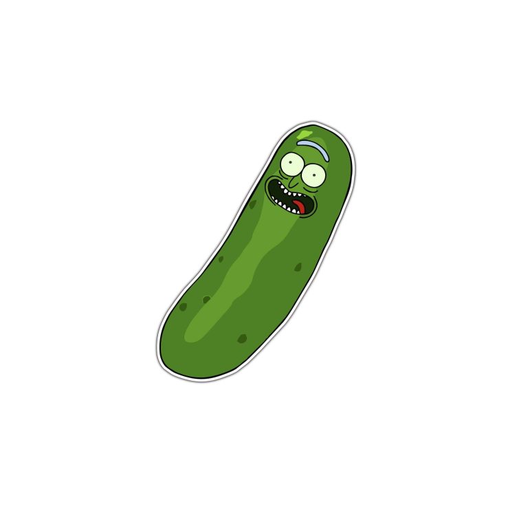 Rick And Morty – Pickle Rick – Full Color Vinyl Sticker – Custom Size ...