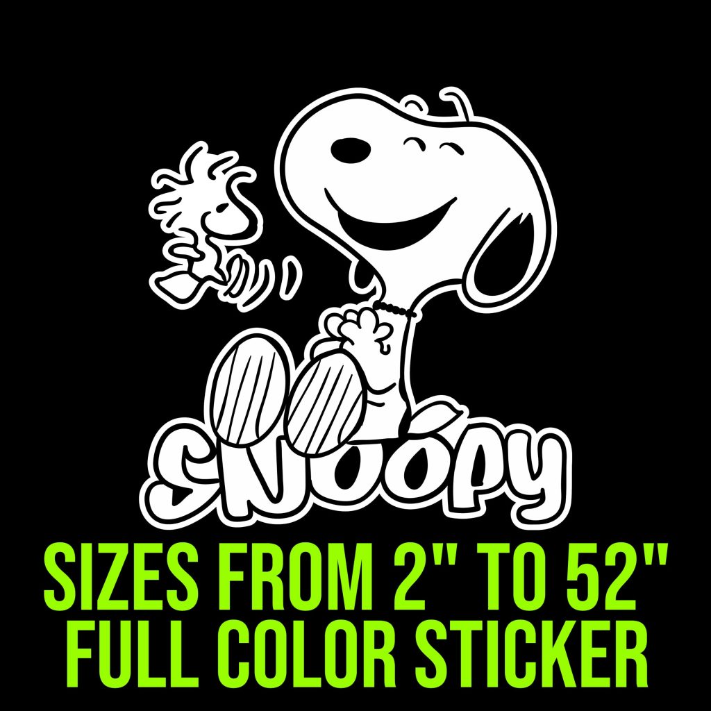 Snoopy Full Color Vinyl Decal – Biggest Decal Shop