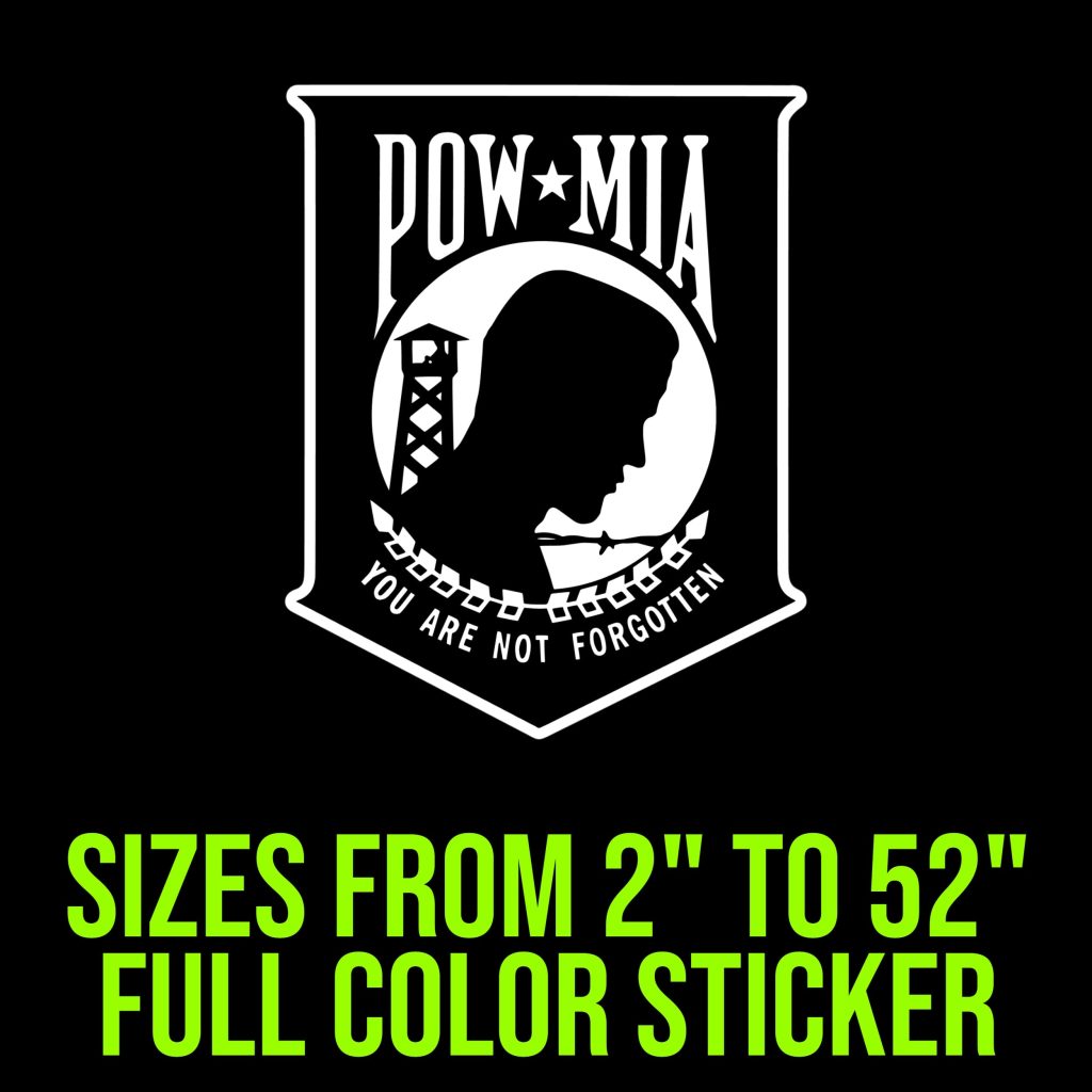 POW Full Color Vinyl Decal – Biggest Decal Shop