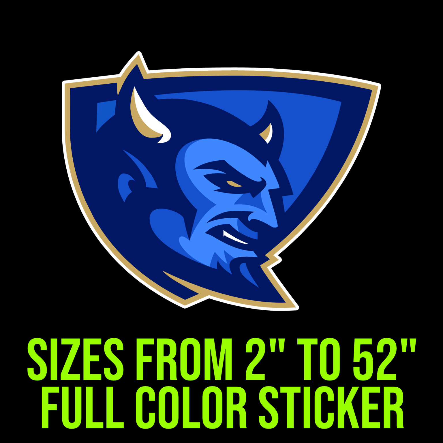 Bluefield State Big Blues Full Color Vinyl Decal – Custom Size ...