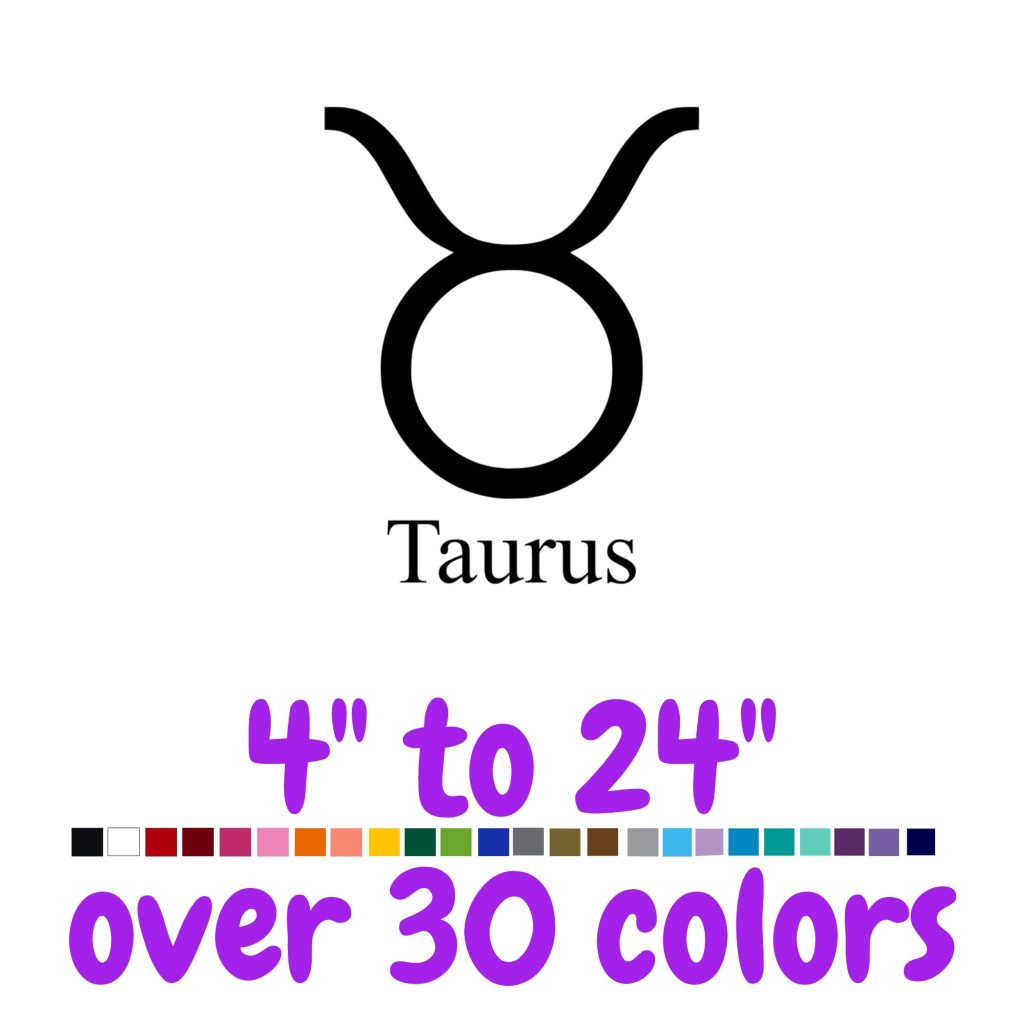 Taurus Horoscope Vinyl Decal – Custom Size – Biggest Decal Shop