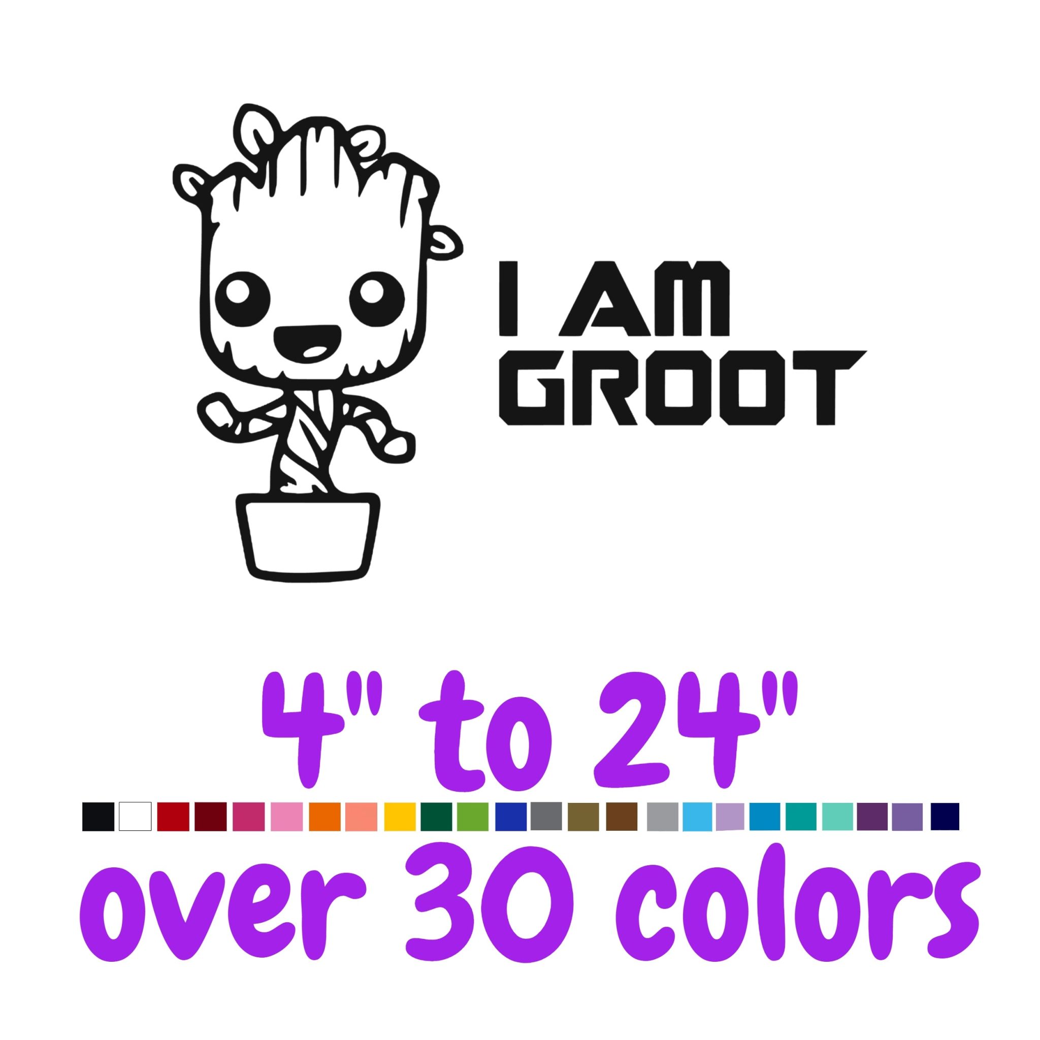 Groot Vinyl Decal – Custom Size – Biggest Decal Shop