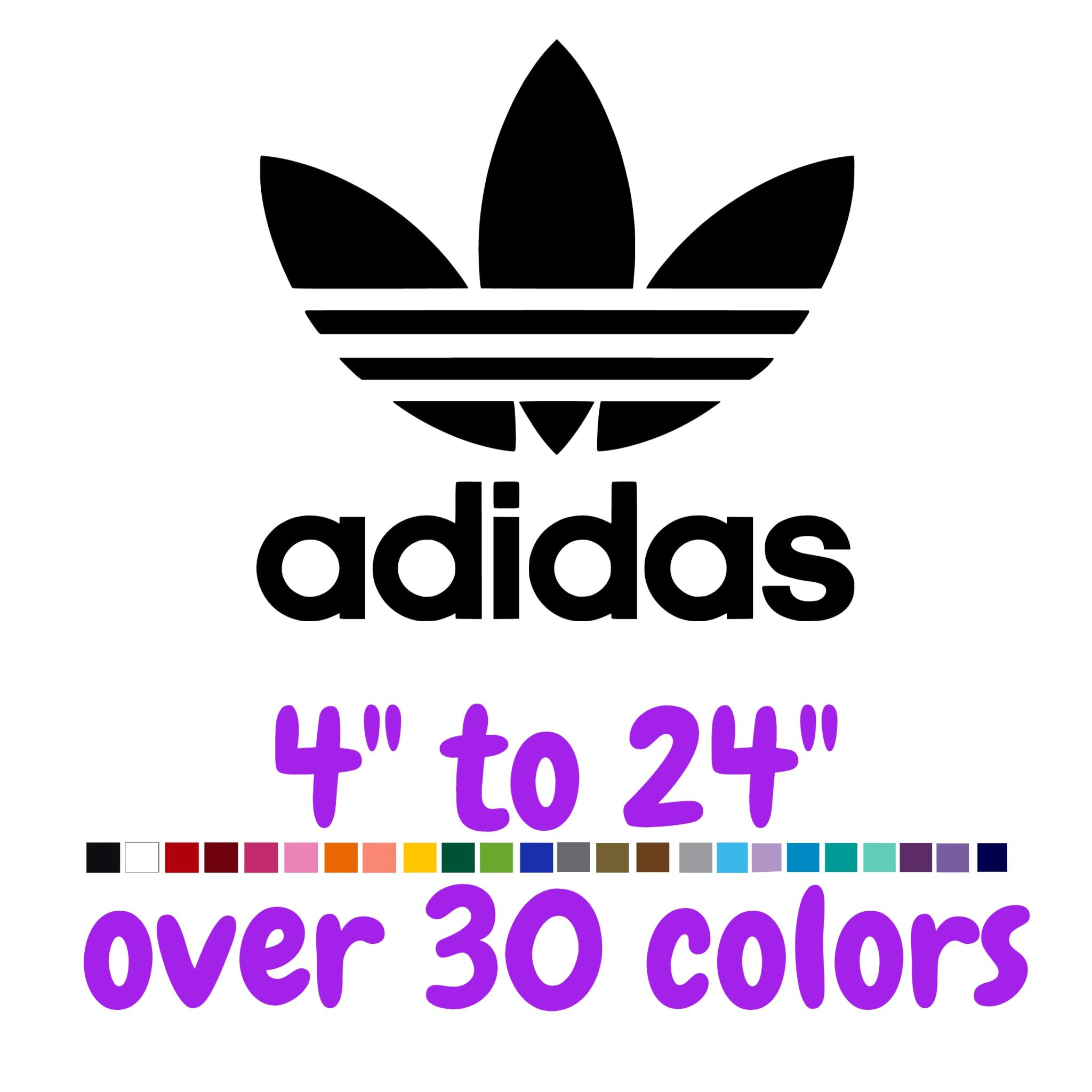 Adidas Vinyl Decal – Custom Size – Biggest Decal Shop