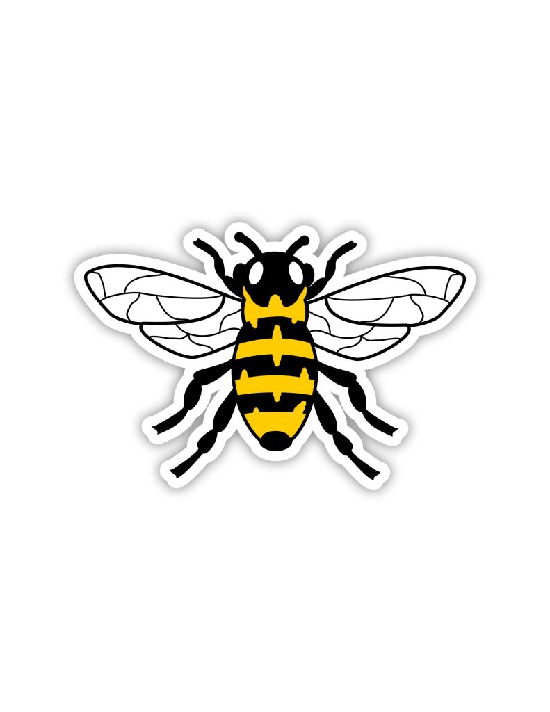 Bee Full Color Vinyl Decal – Custom Size – Biggest Decal Shop