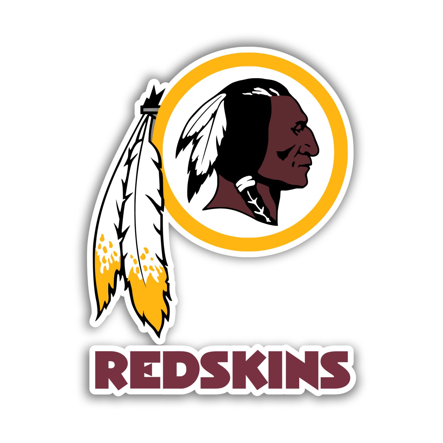 Washington Redskins Full Color Vinyl Sticker – Custom Size – Biggest ...