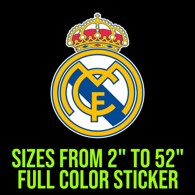 Real Madrid CF Full Color Vinyl Decal – Biggest Decal Shop