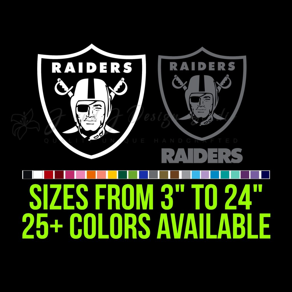 Las Vegas Raiders Vinyl Decal – Custom Size – Biggest Decal Shop