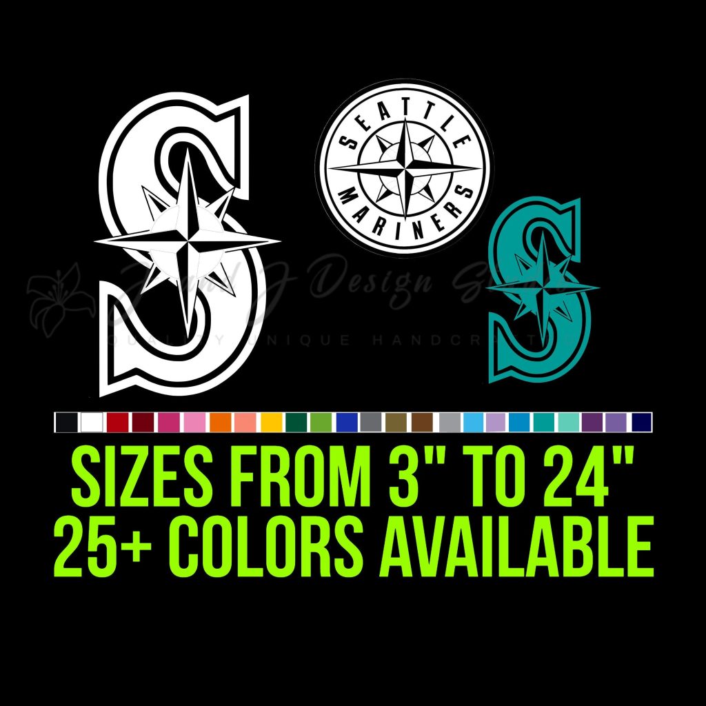 Seattle Mariners Vinyl Decal – Custom Size – Biggest Decal Shop