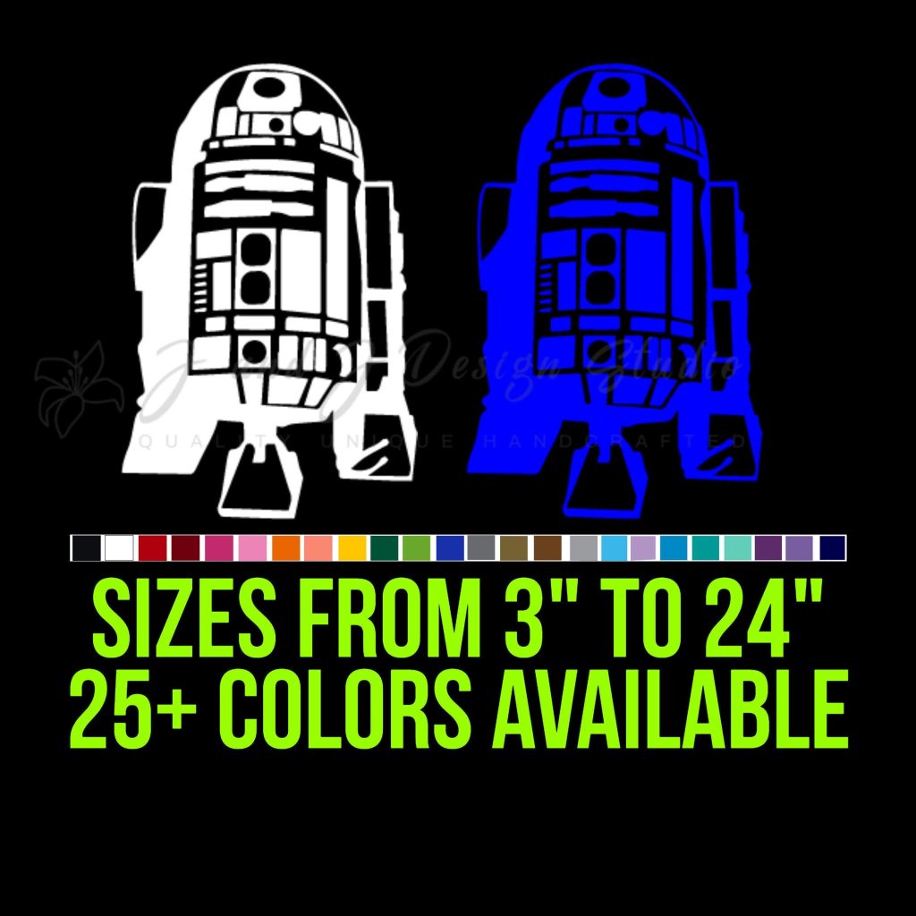 Star Wars R2D2 Vinyl Decal – Custom Size – Biggest Decal Shop