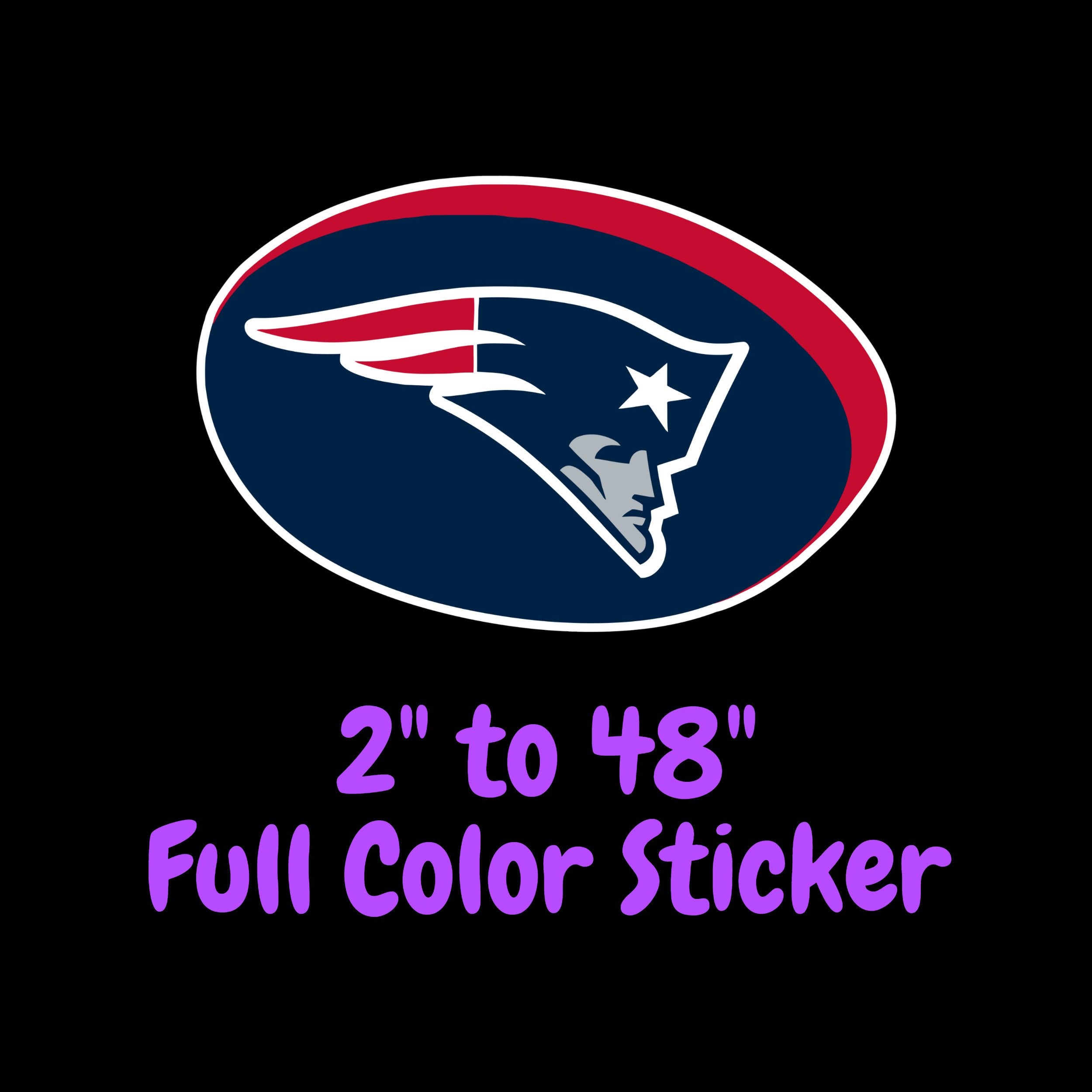New England Patriots Full Color Vinyl Sticker – Custom Size – Biggest ...