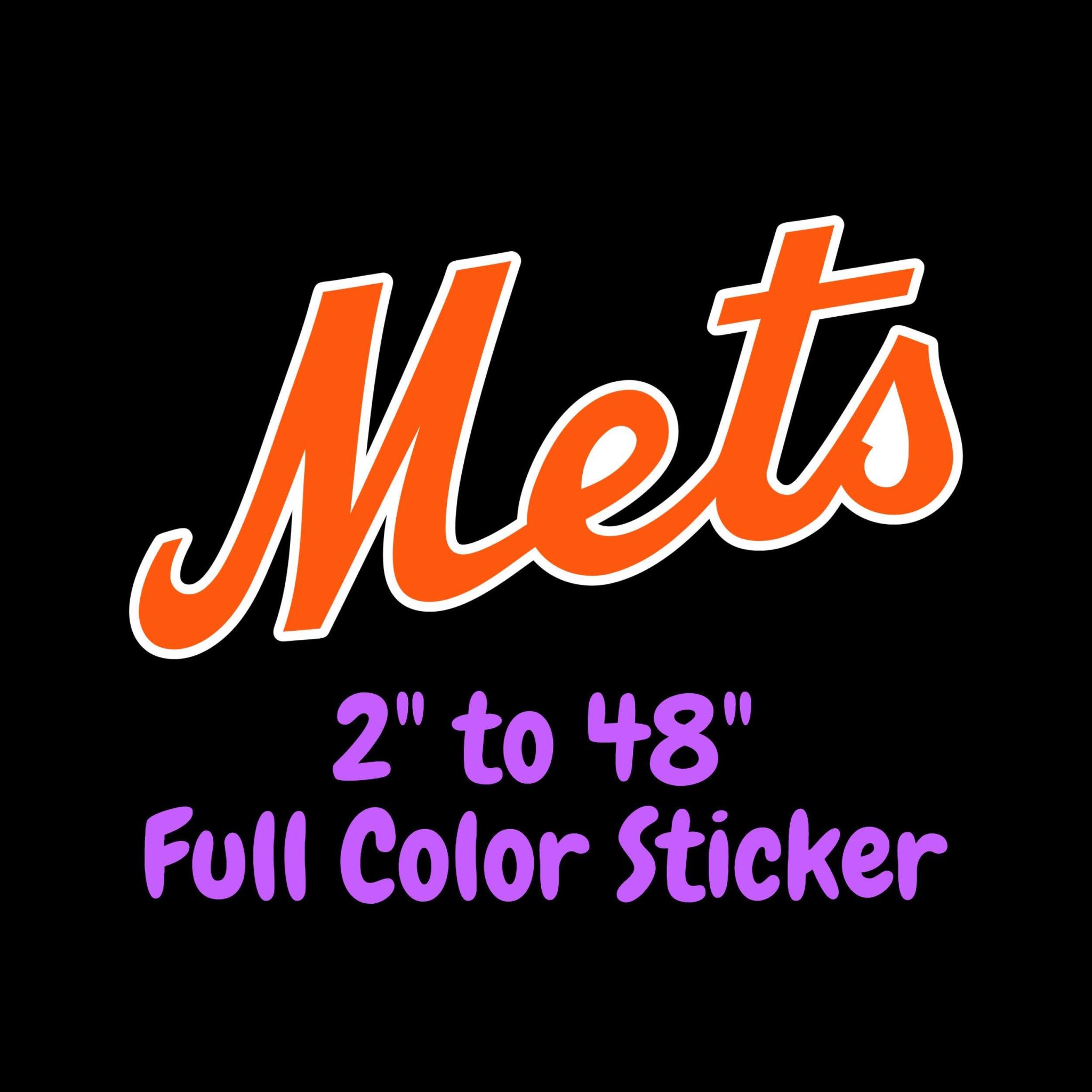 New York Mets – Full Color Vinyl Sticker – Custom Size – Biggest Decal Shop