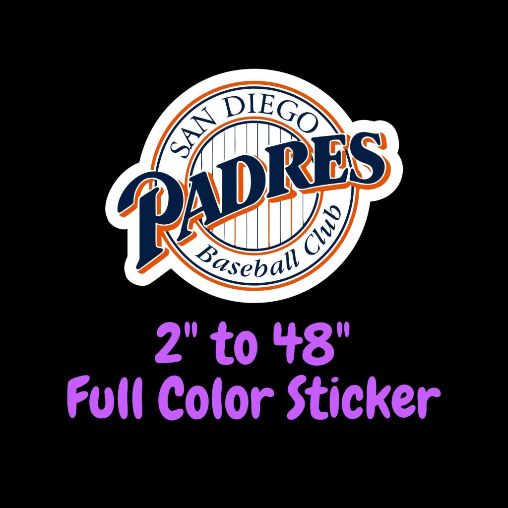 San Diego Padres – Circle With Stripes and Padres – Full Color Vinyl ...