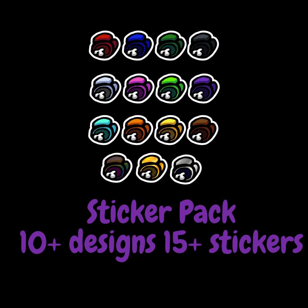 Among us Sticker Pack – Custom Size – Biggest Decal Shop