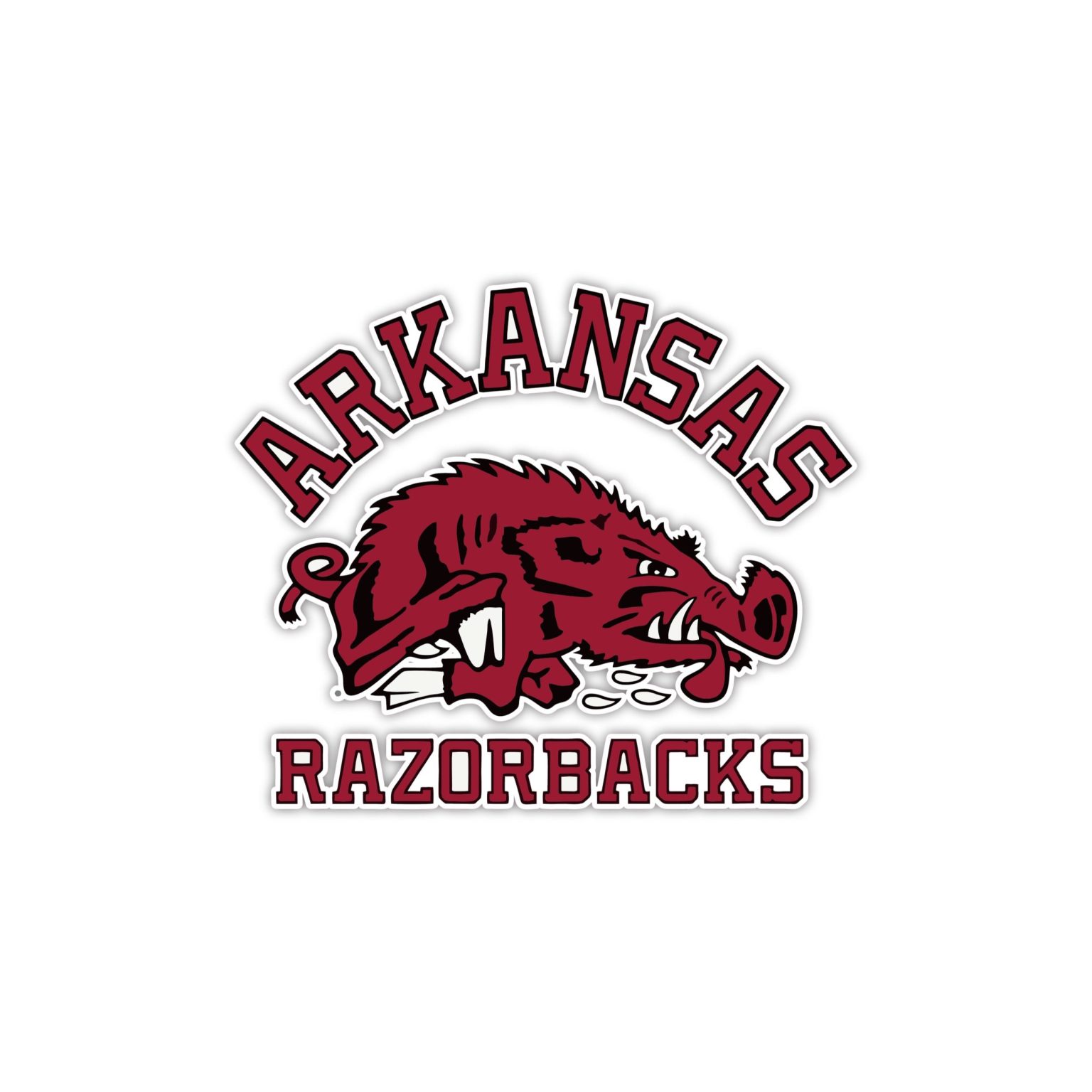 Arkansas Razorbacks Full Color Vinyl Decal – Custom Size – Biggest ...