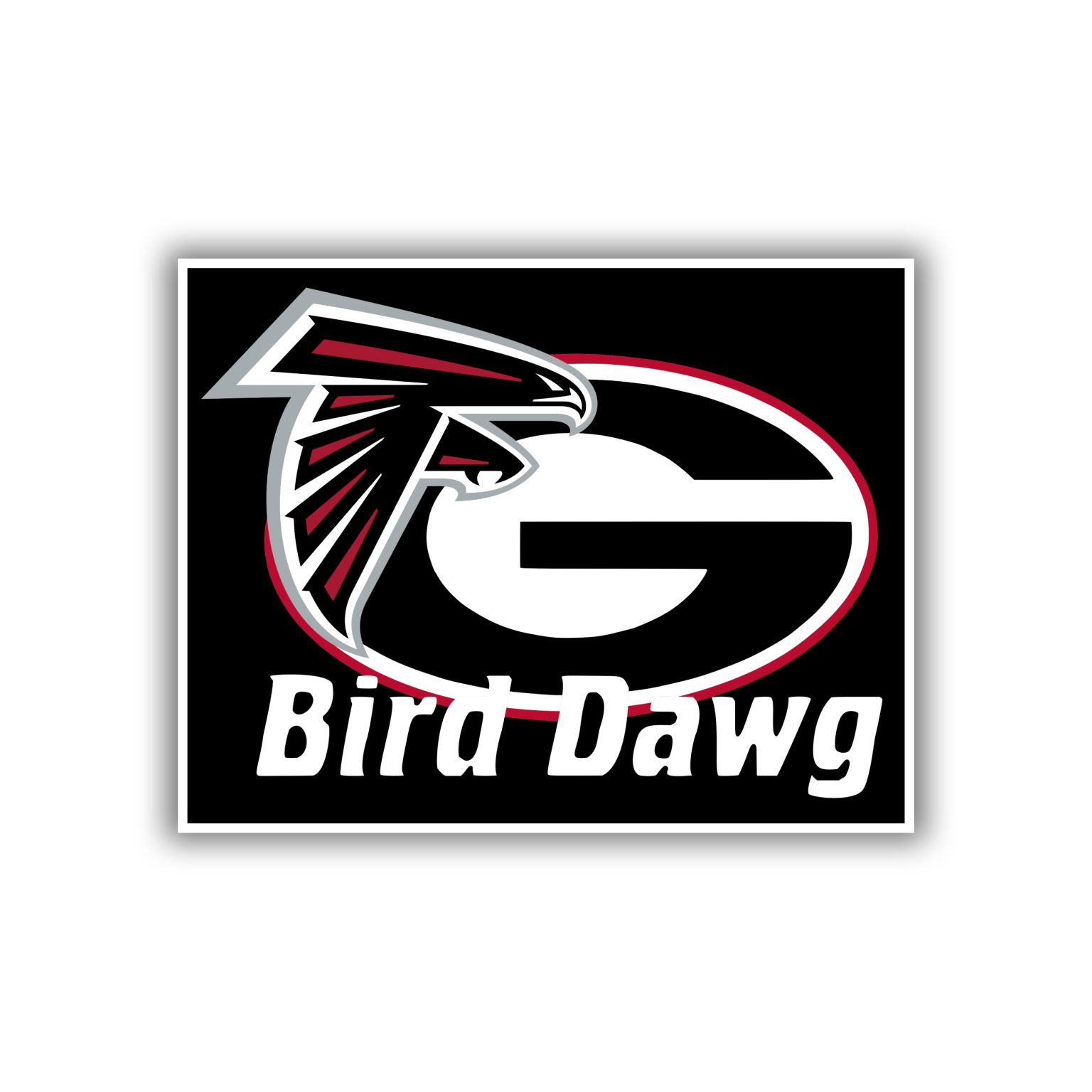 Atlanta Falcons Georgia Bulldogs Full Color Vinyl Sticker – Custom Size ...