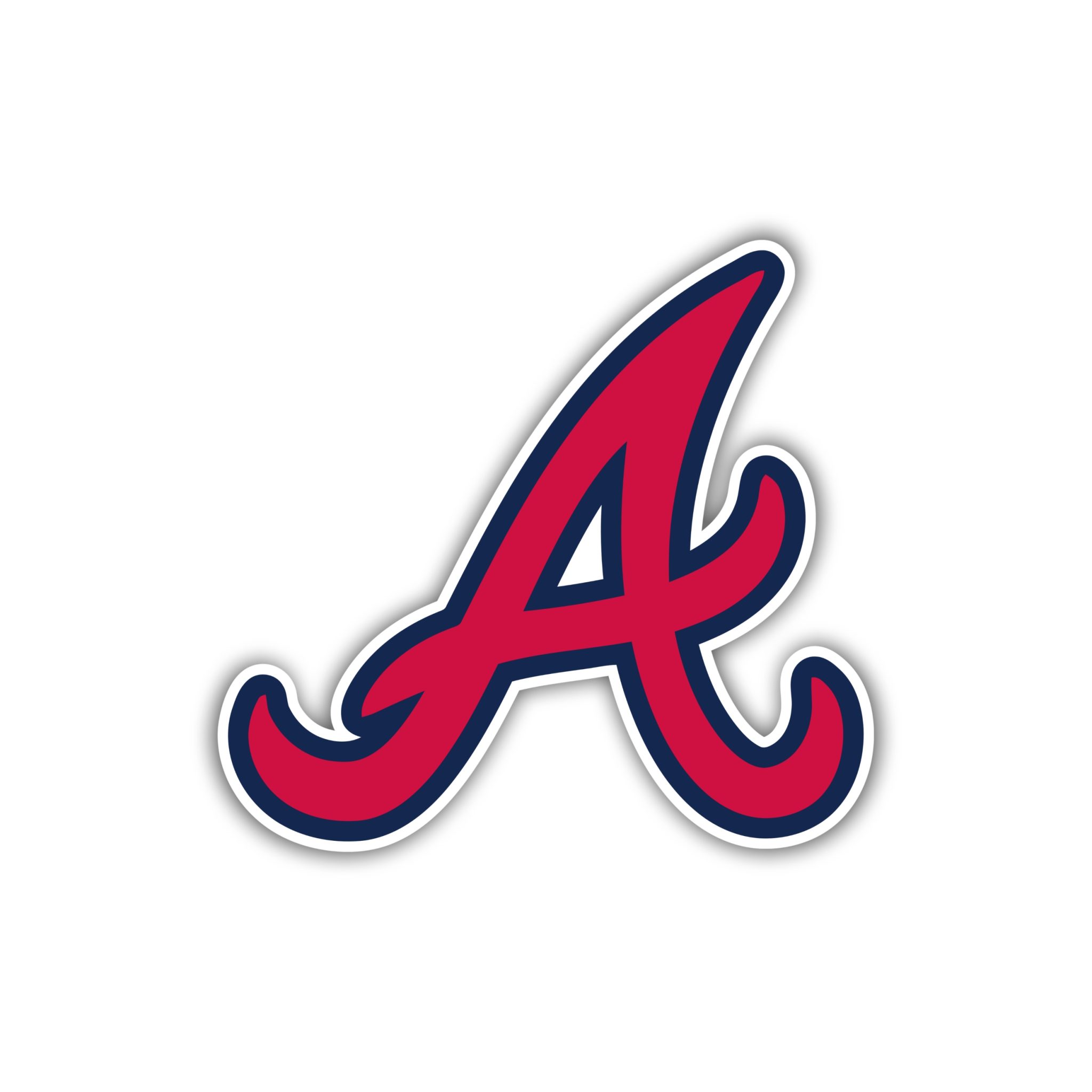 Atlanta Braves – Red A – Full Color Vinyl Sticker – Custom Size ...