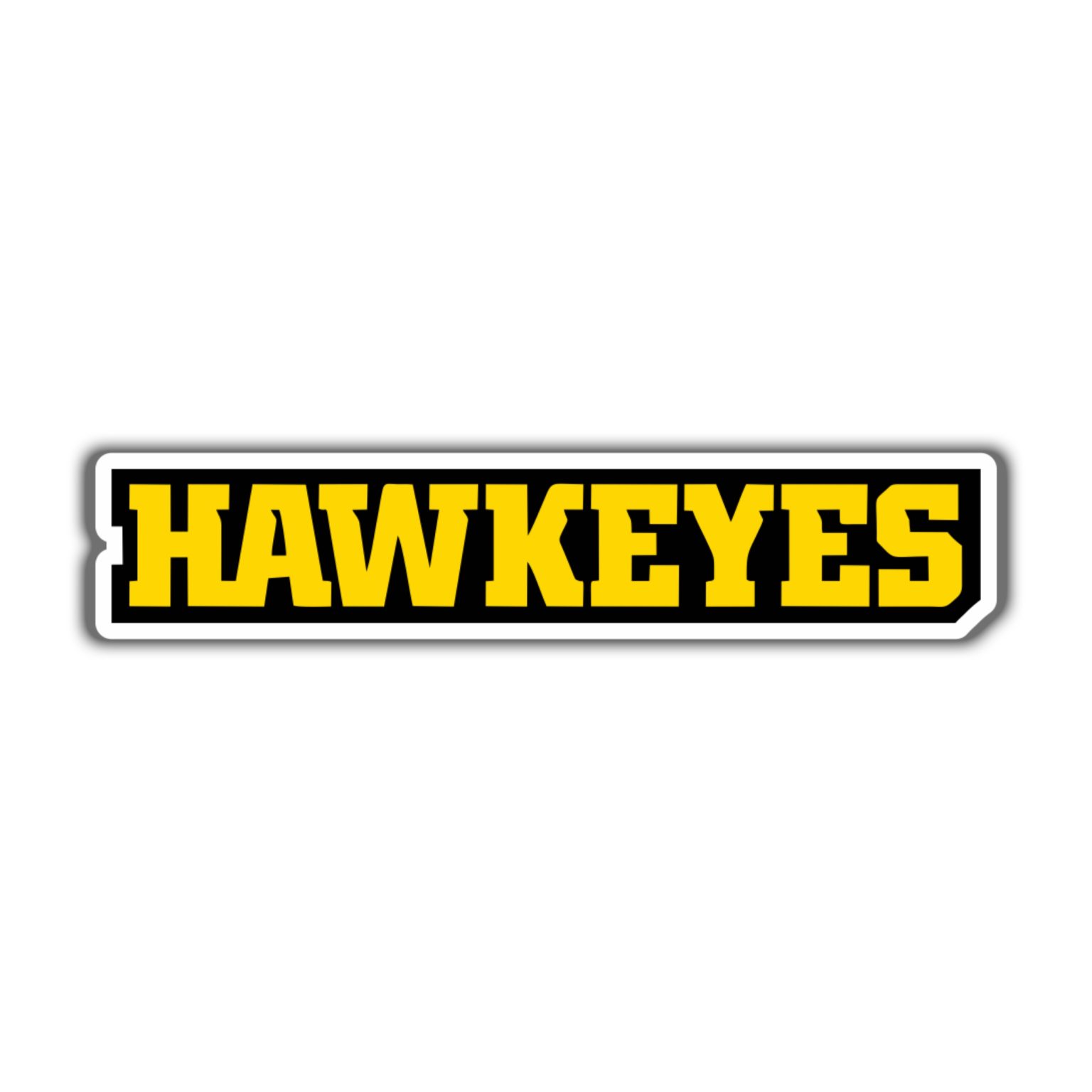 Iowa Hawkeyes – Yellow Hawkeyes – Full Color Vinyl Decal – Custom Size ...