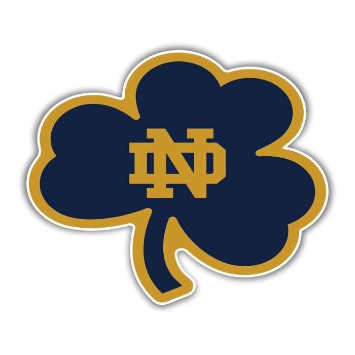 Notre Dame -Clover- Full Color Vinyl Sticker – Custom Size – Biggest ...