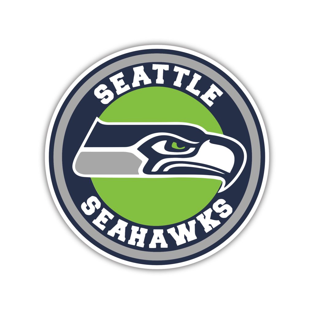 Seattle Seahawks – Blue And Green Circle – Full Color Vinyl Sticker ...