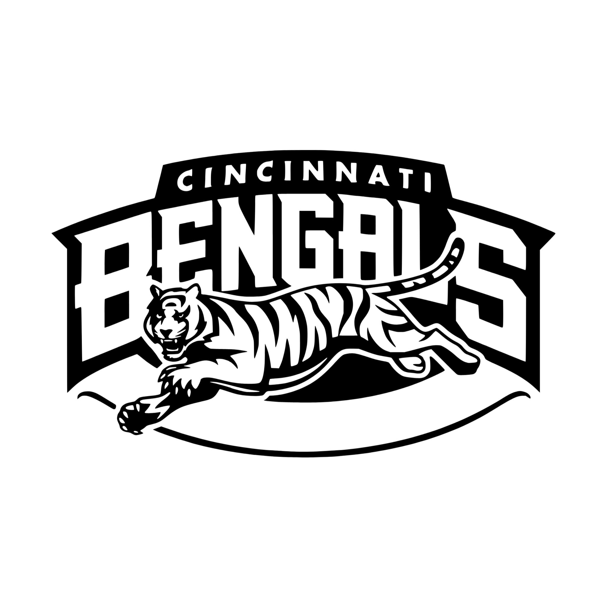 Cincinnati Bengals – Tiger With Name – Vinyl Decal – Custom Size ...