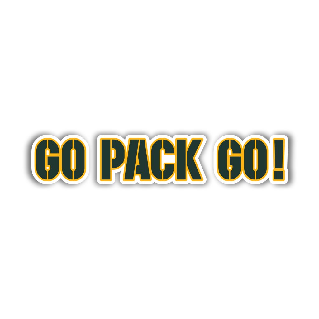 Green Bay Packers – Go Pack Go Lettering – Temporary Tattoo – Biggest ...