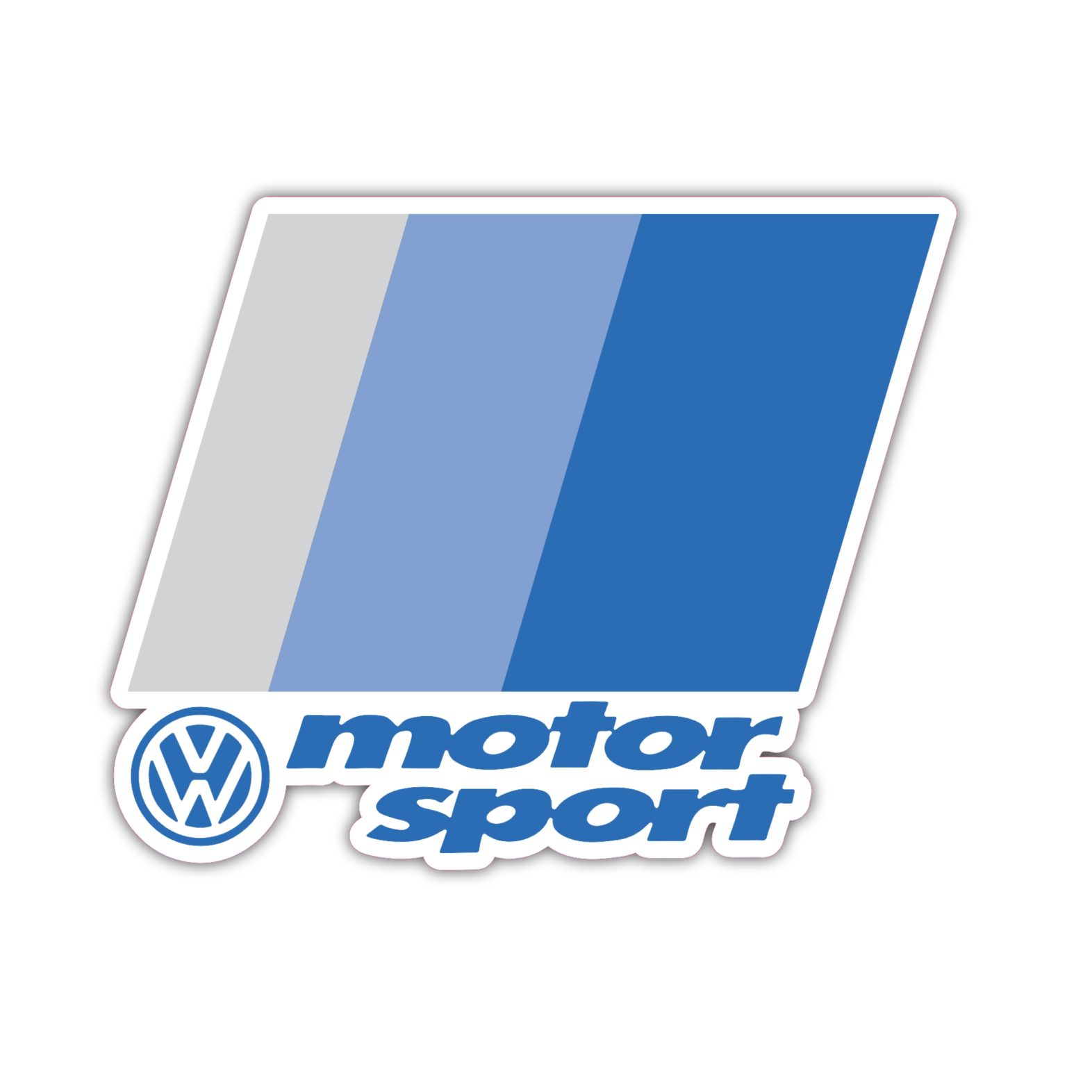Volkswagen Motorsport Logo – Full Color Vinyl Sticker – Custom Size ...