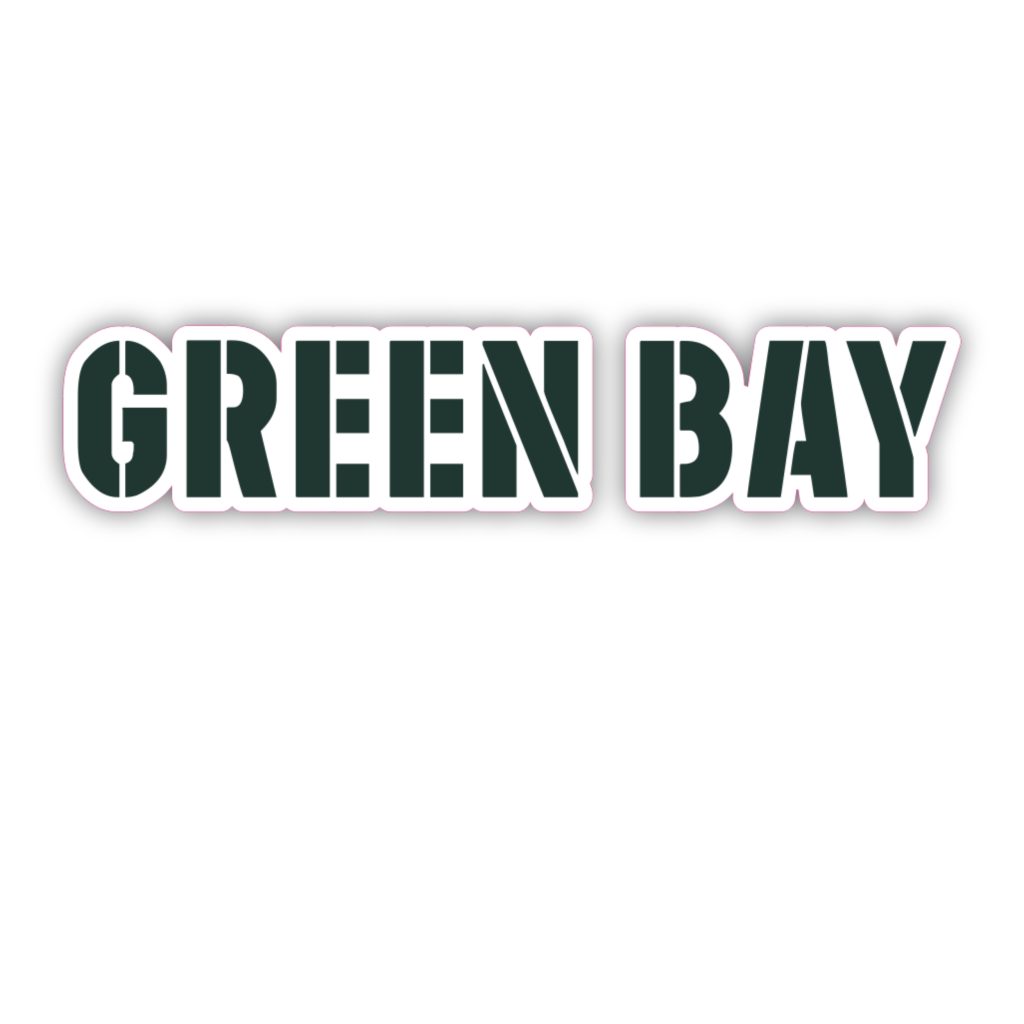 Green Bay Packers – Green Lettering – Temporary Tattoo – Biggest Decal Shop
