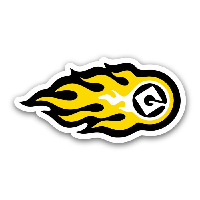 Despicable Me – Gru Logo Fire Ball – Full Color Vinyl Sticker – Custom ...